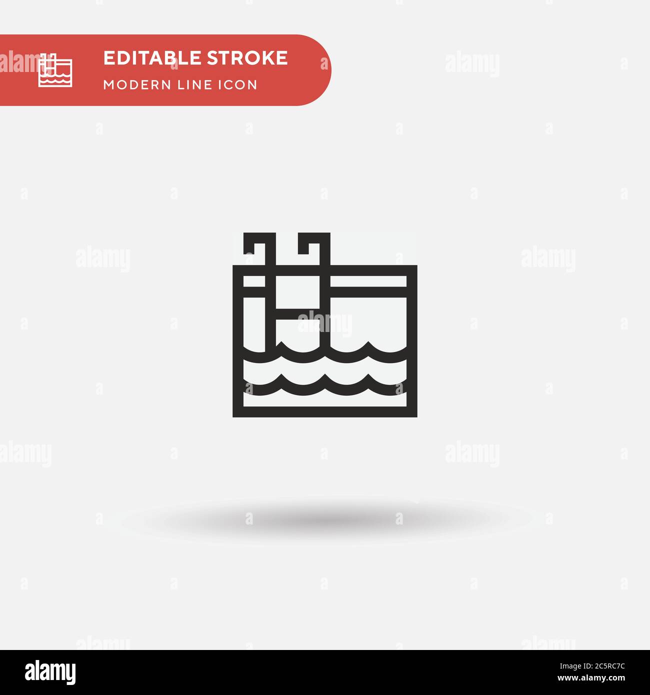 Pool Simple vector icon. Illustration symbol design template for web ...