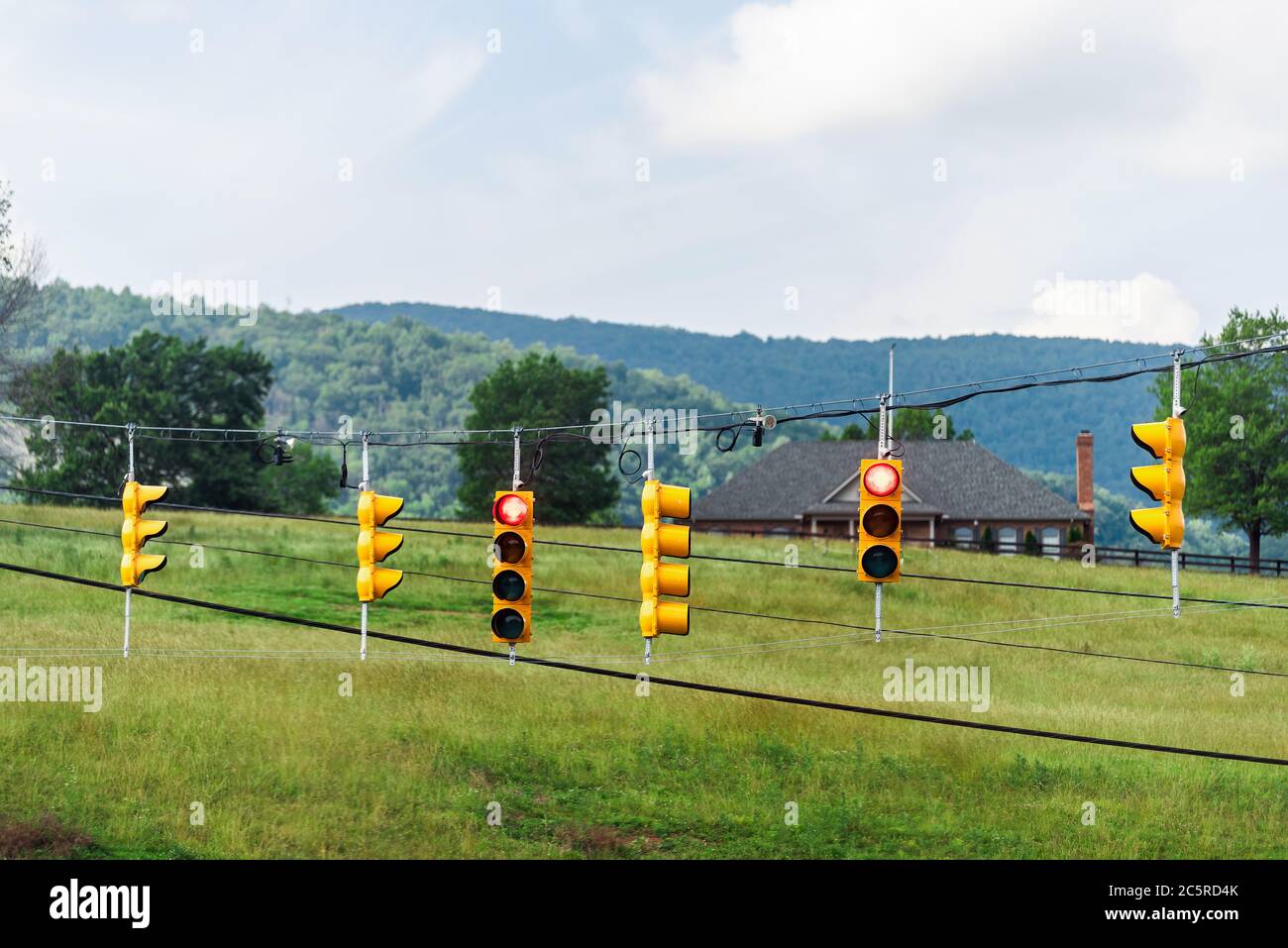 Afton, Nelson County, Virginia countryside rural point of view driving ...
