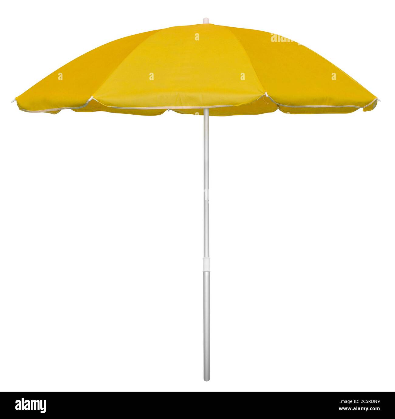 Yellow beach umbrella isolated on white. Clipping path included Stock ...