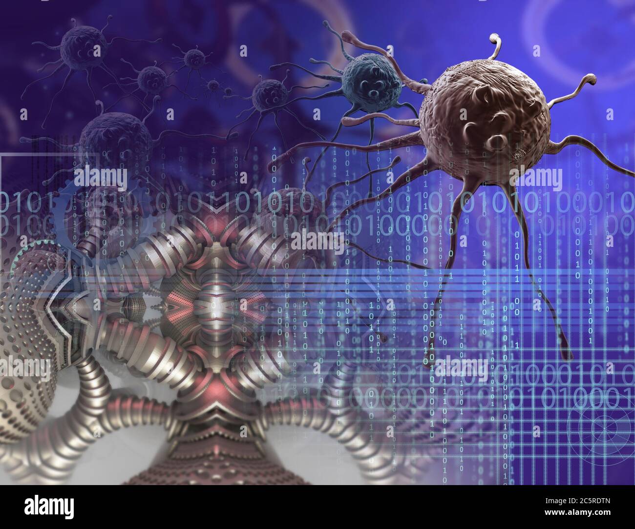 3d rendering - cancer cell in the future Stock Photo - Alamy