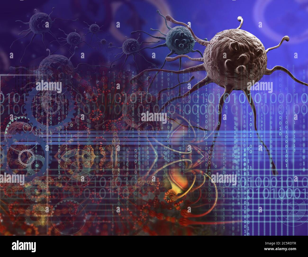 3d rendering - cancer cell in the future Stock Photo - Alamy