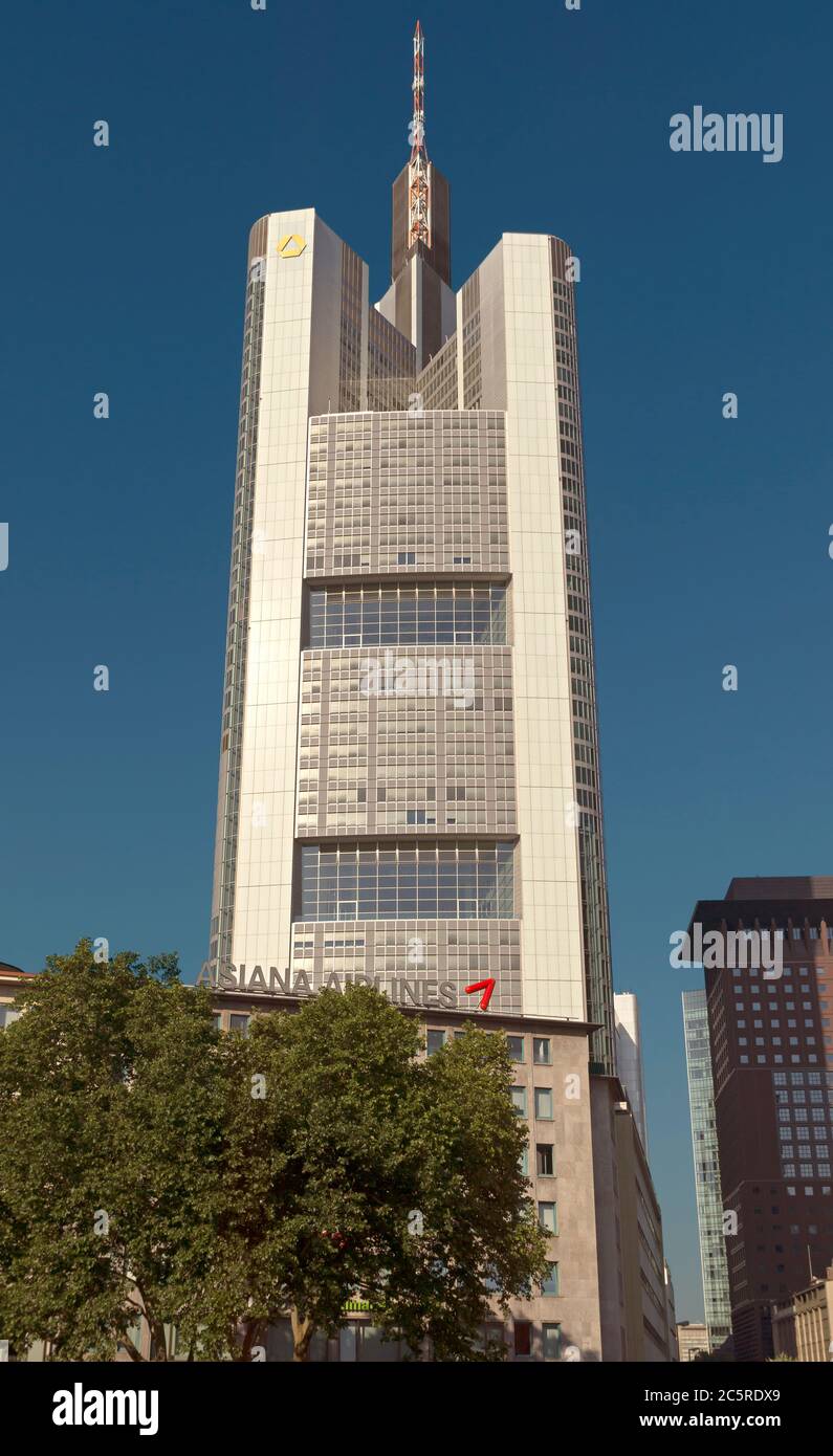 FRANKFURT AM MAIN, GERMANY - JULY 2, 2015: The Commerzbank tower ...