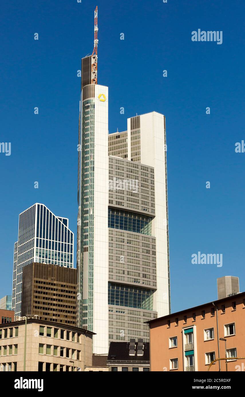 FRANKFURT AM MAIN, GERMANY - JULY 2, 2015: The Commerzbank tower ...