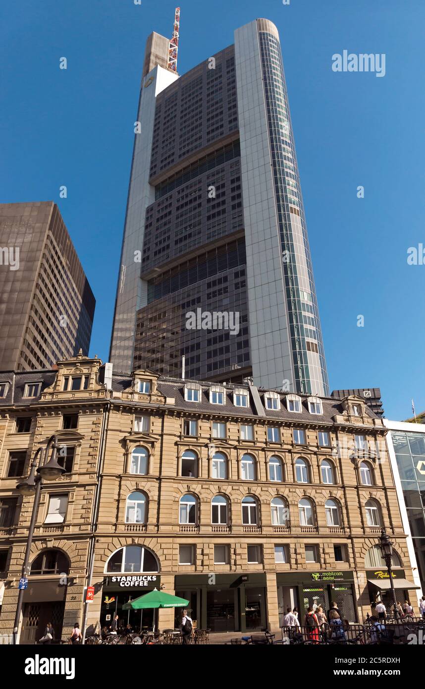 FRANKFURT AM MAIN, GERMANY - JULY 2, 2015: The Commerzbank tower ...