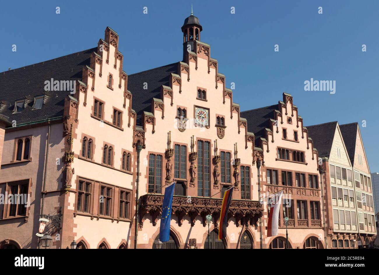 The Roemer at Roemerberg, Frankfurt's Town Hall and center of the Old ...