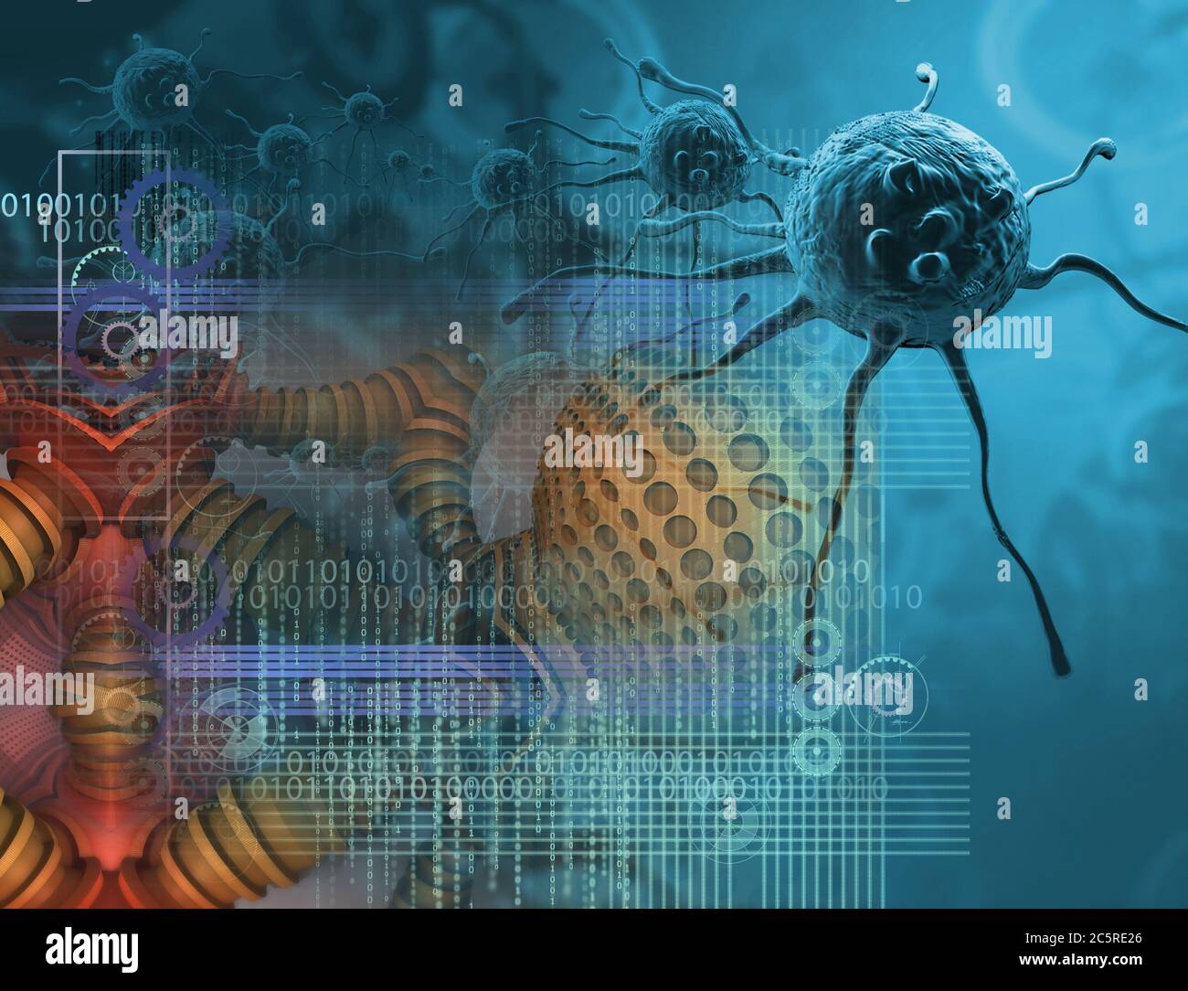 3d rendering - cancer cell in the future Stock Photo - Alamy