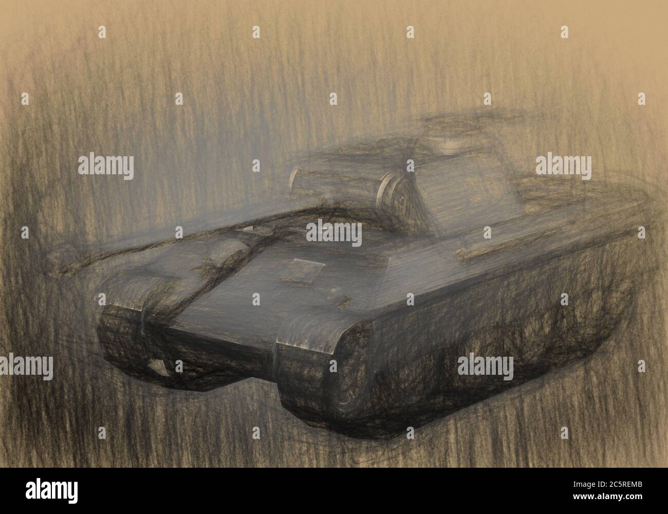 3d illustration of military Tank Stock Photo - Alamy