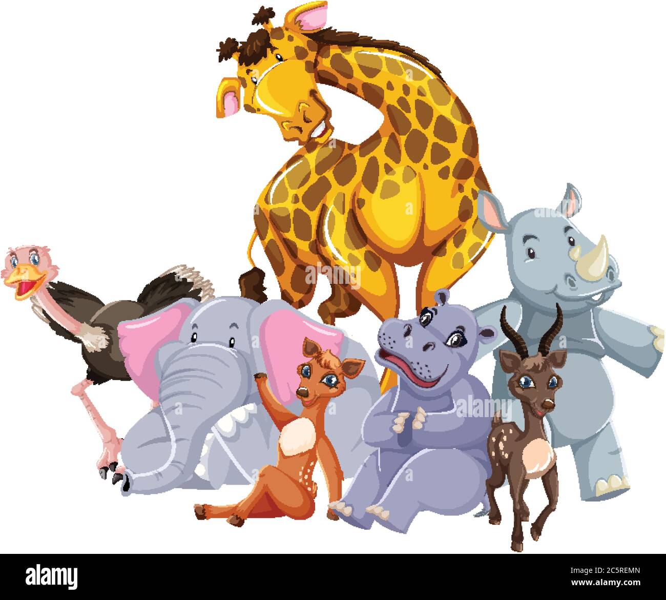 Group of wild animal illustration Stock Vector Image & Art - Alamy