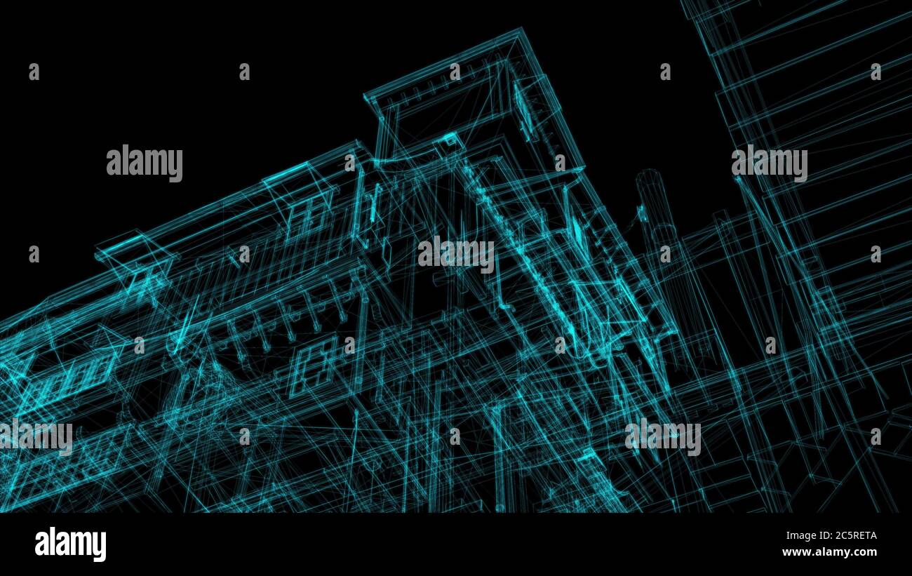 Isolated Low Poly graphic design of house -3d rendering Stock Photo - Alamy