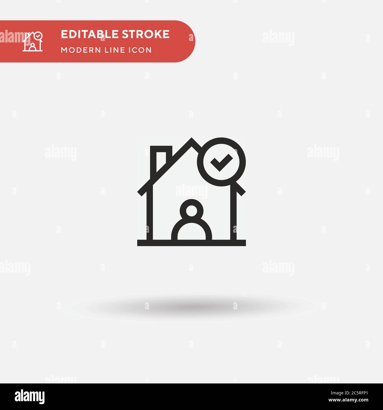 Stay At Home Simple vector icon. Illustration symbol design template ...