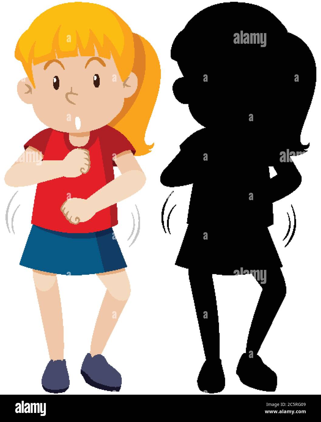 Watch me nae nae dance with its silhouette illustration Stock Vector ...