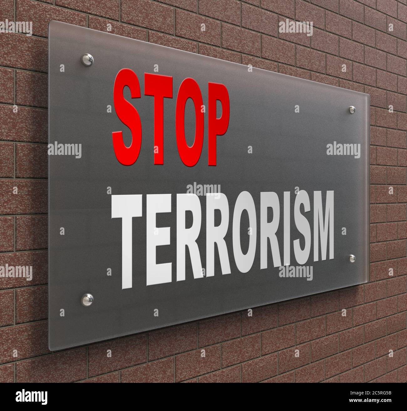 3d render - Creative Sign with words stop terrorism Stock Photo - Alamy