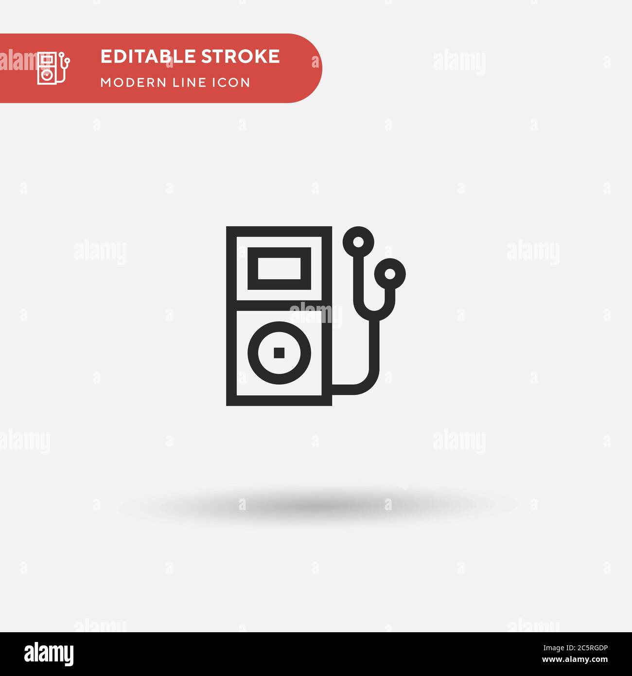 Ipod Simple vector icon. Illustration symbol design template for web ...