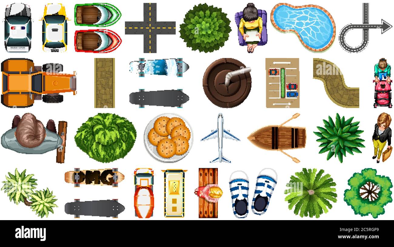 Set of element house decorations isolated illustration Stock Vector ...