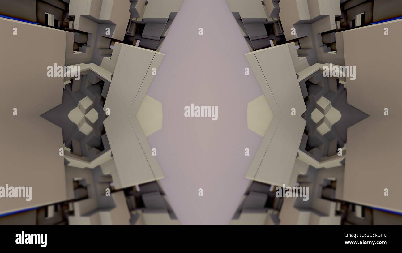3d illustration of abstract geometric composition ,digital art works ...