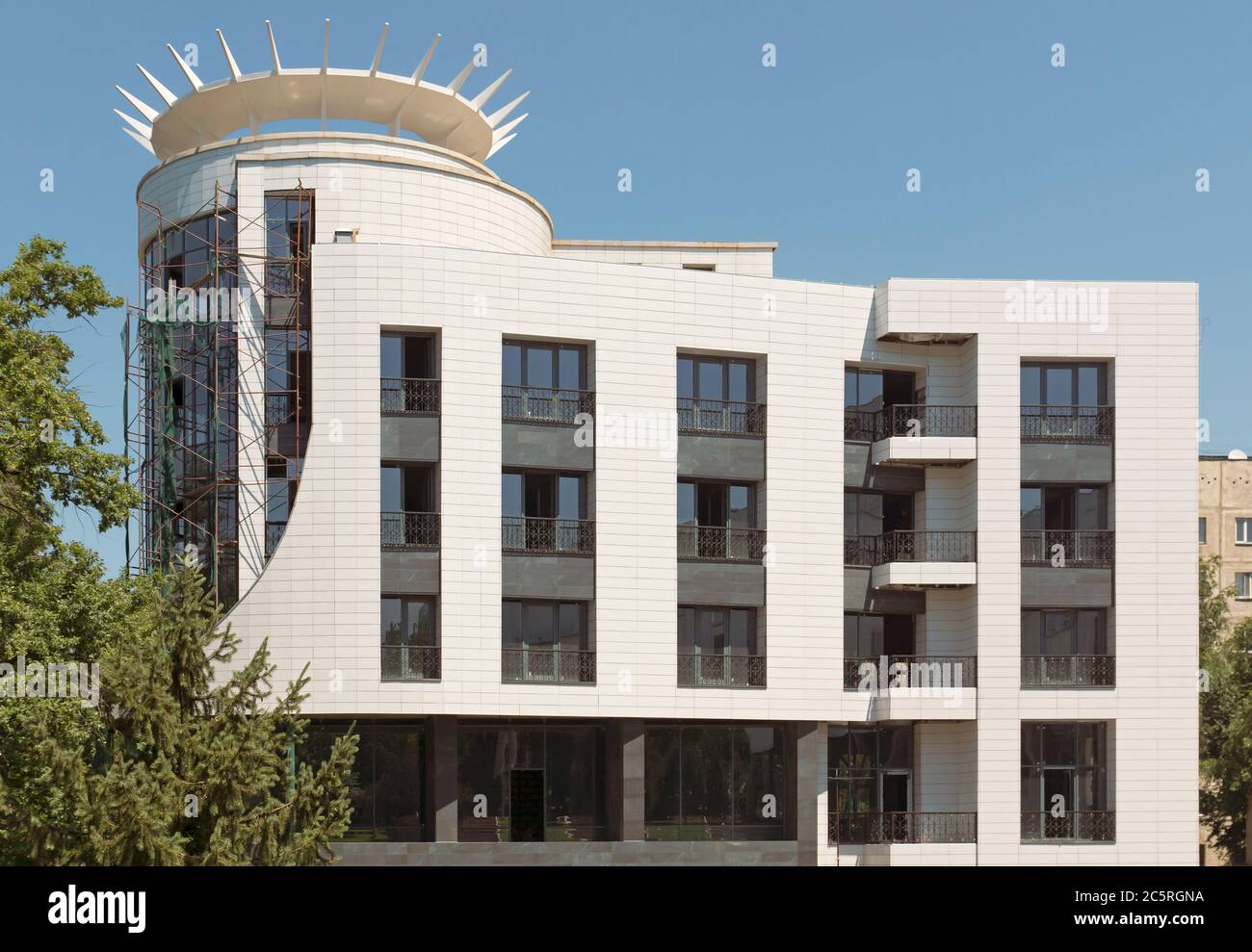 ALMATY, KAZAKHSTAN - JUNE 19, 2015: Modern office building in the city ...