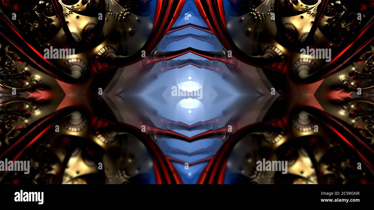 3d illustration of abstract geometric composition ,digital art works ...
