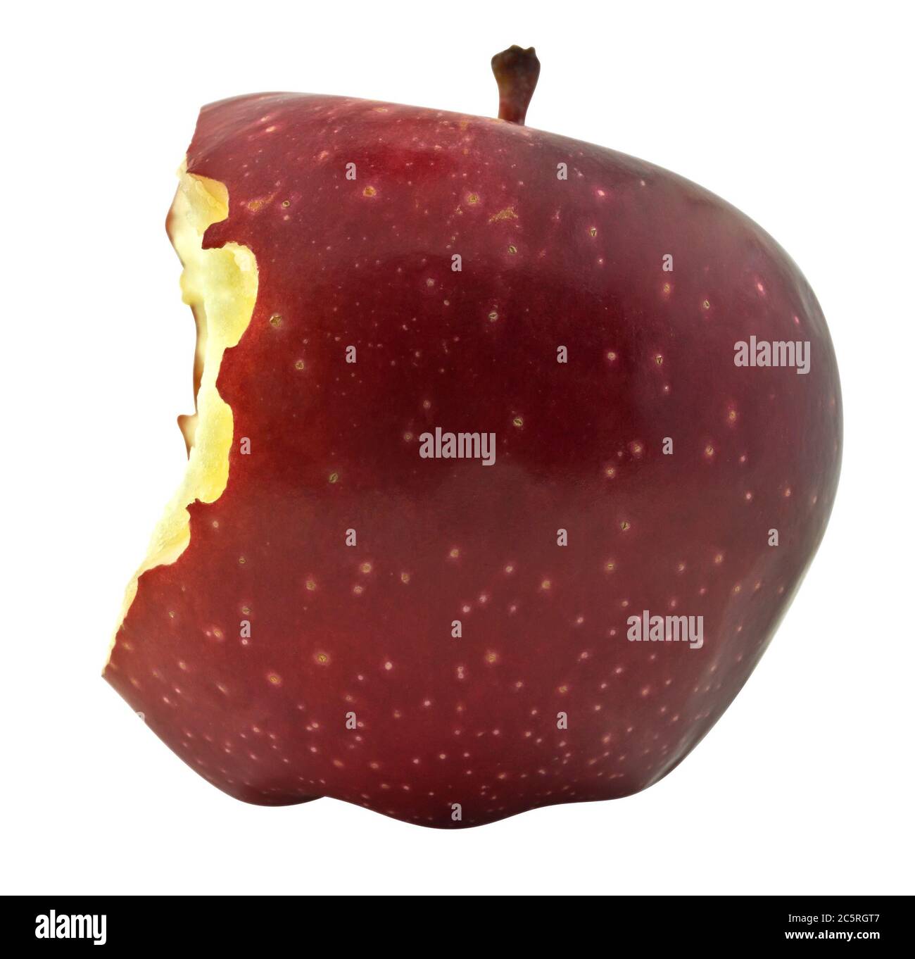 Bitten red apple isolated on white. Clipping path included Stock Photo ...