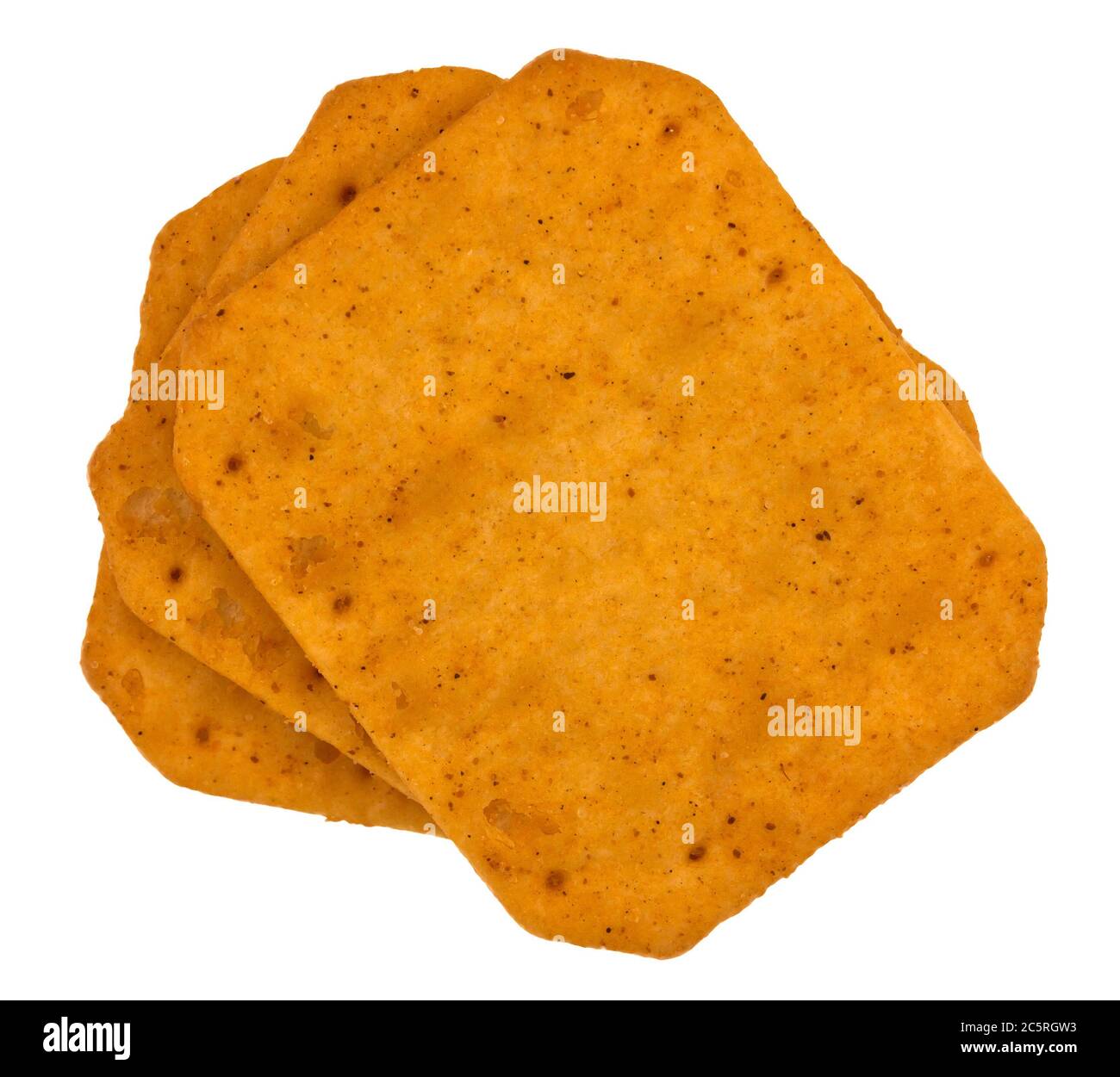 Dry crackers isolated on white background Stock Photo - Alamy