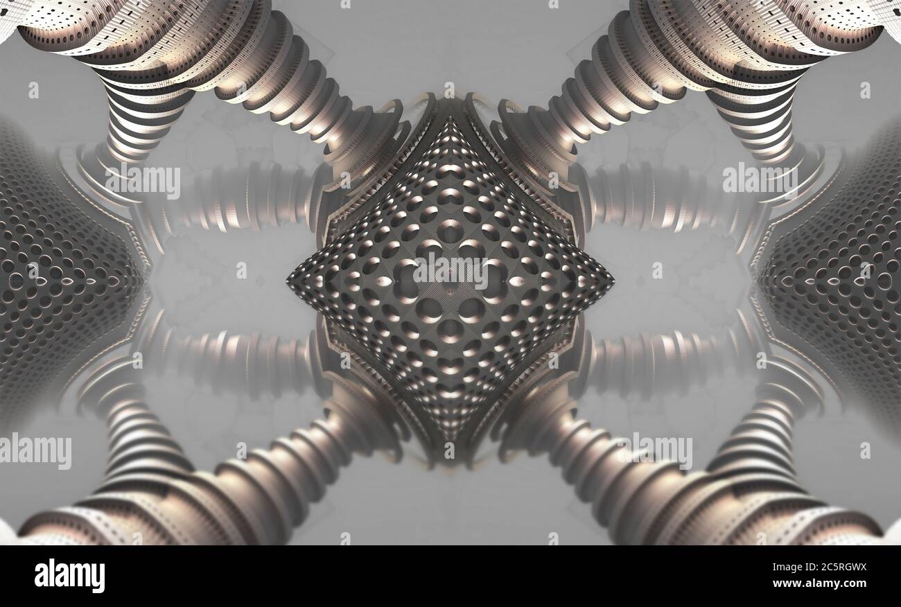 3d illustration of abstract geometric composition ,digital art works ...