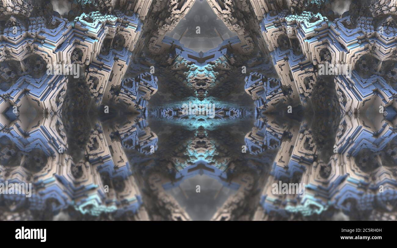 3d illustration of abstract geometric composition ,digital art works ...