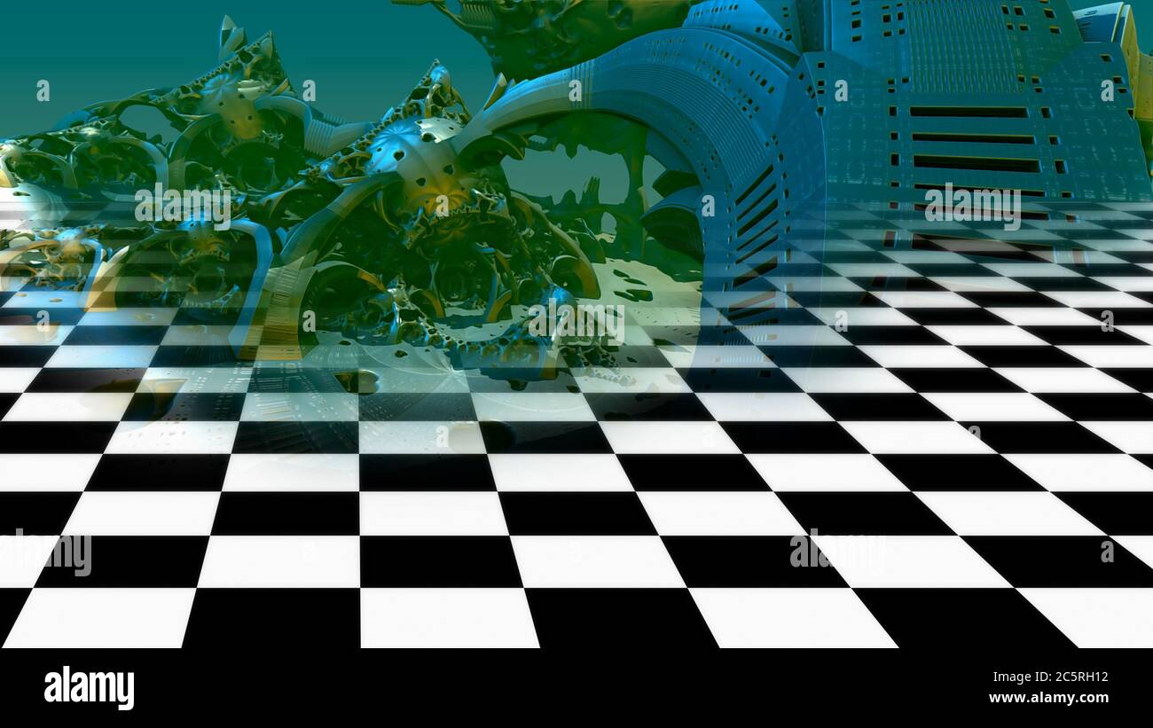 3d illustration of abstract geometric composition ,digital art works ...