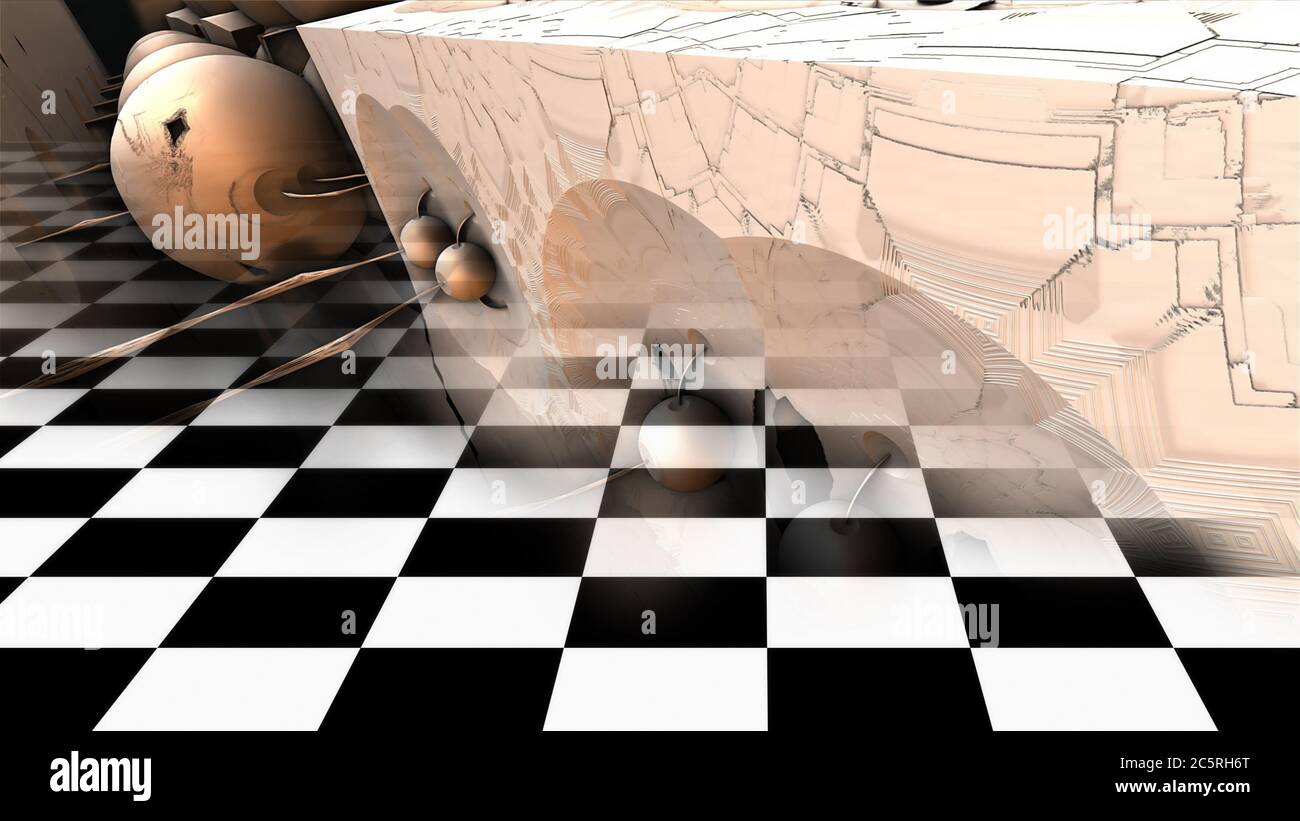 3d illustration of abstract geometric composition ,digital art works ...