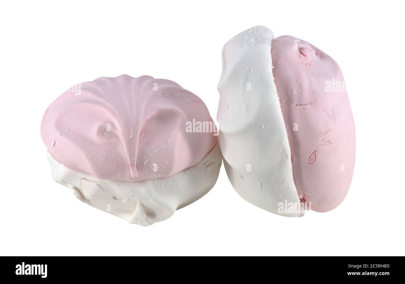 Marshmallows isolated on white. Clipping path included Stock Photo - Alamy