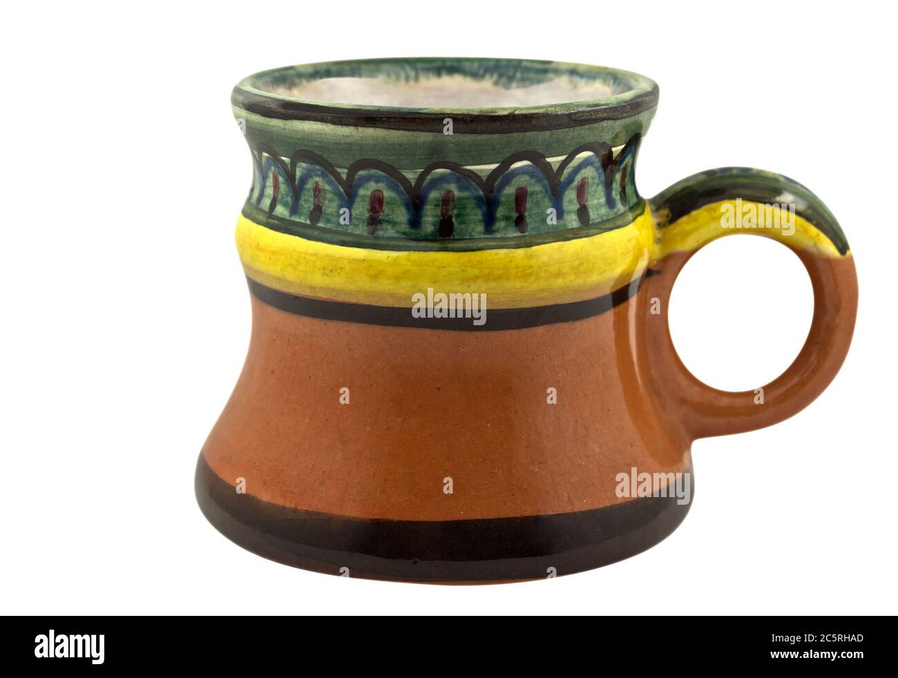 Old clay beer mug isolated on white. Clipping path included Stock Photo ...