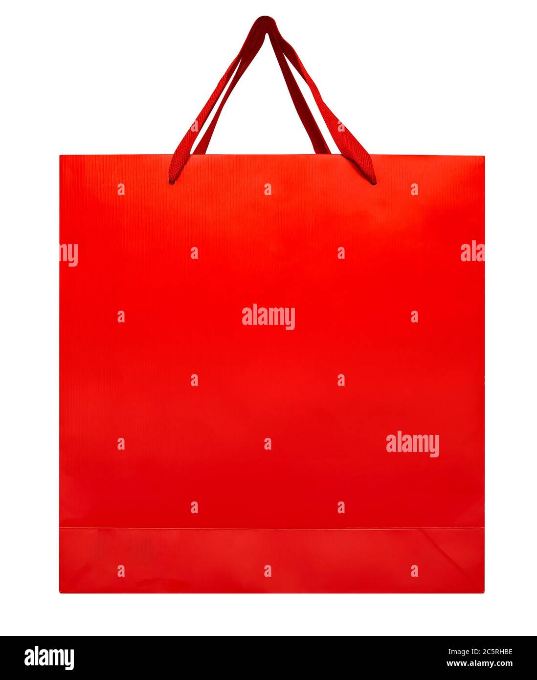 Red paper bag isolated on white background. Clipping path included ...