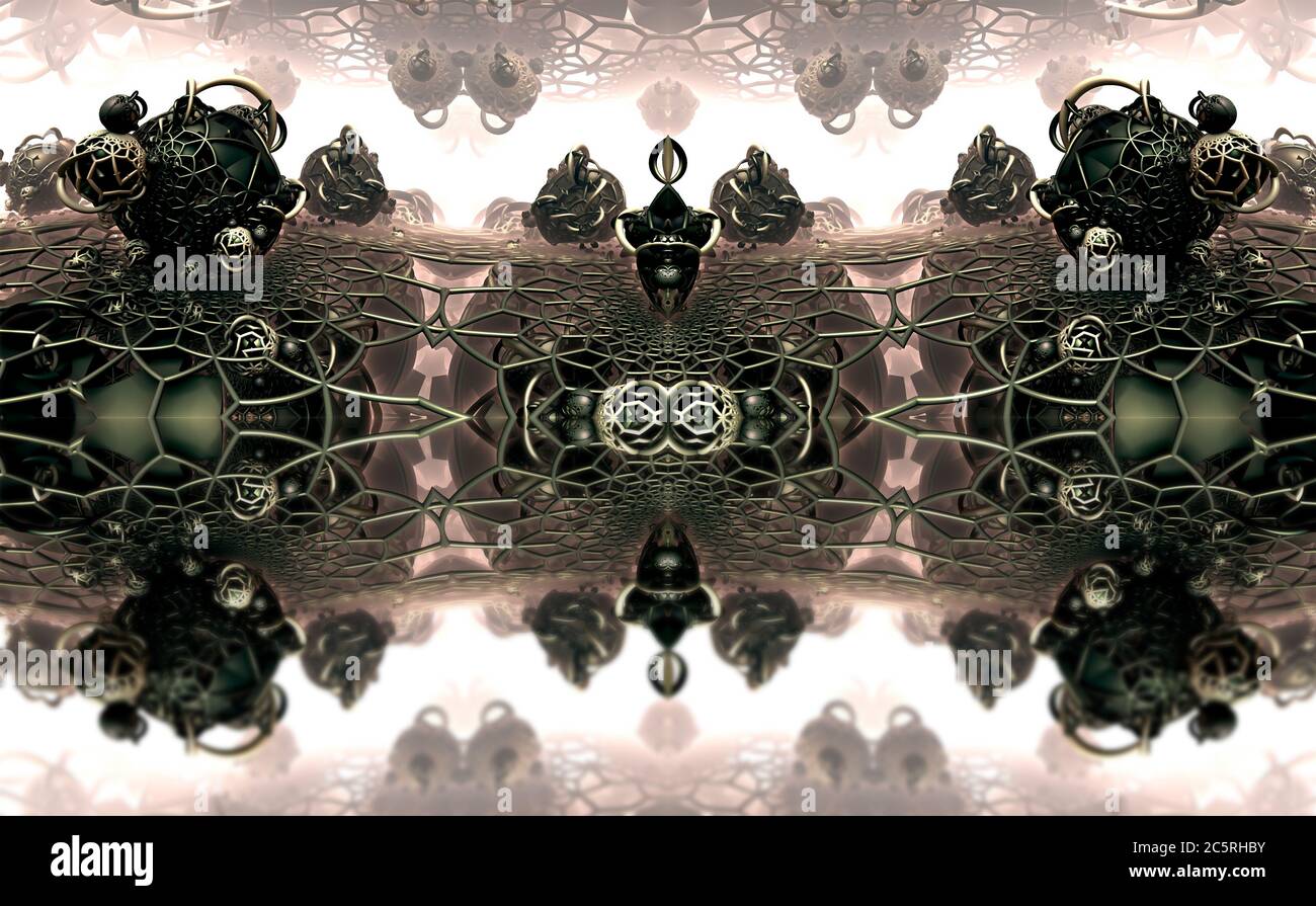 3d illustration of abstract geometric composition ,digital art works ...