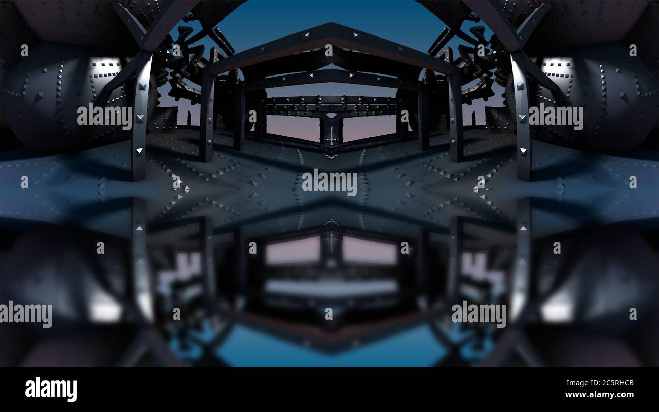 3d illustration of abstract geometric composition ,digital art works ...