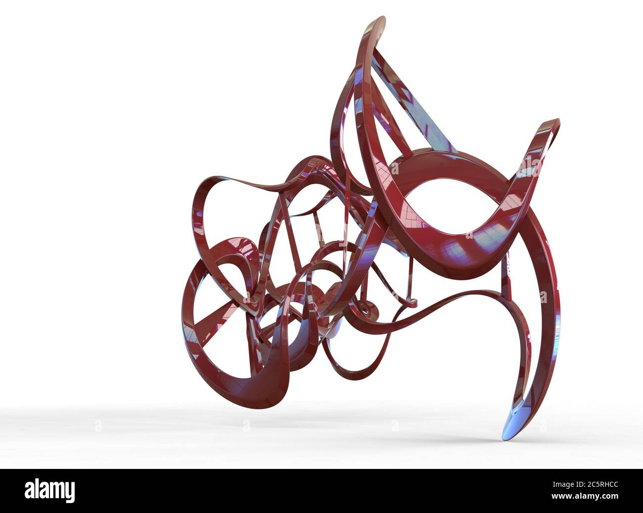 3d rendering of abstract organic looking geometry forms isolated on ...