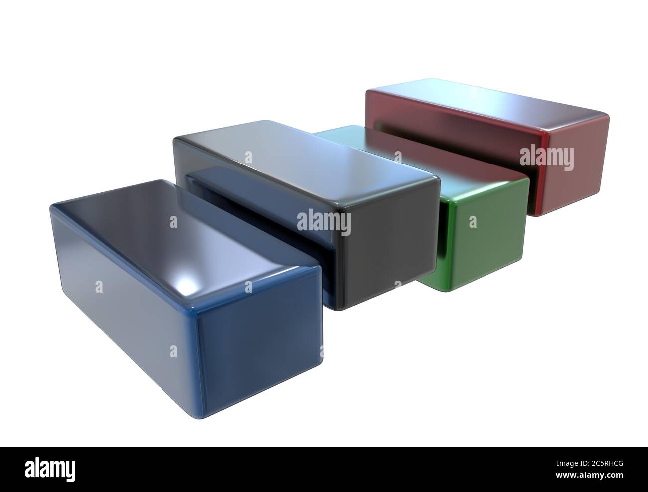 3D render - model of cubes isolated on white Stock Photo - Alamy