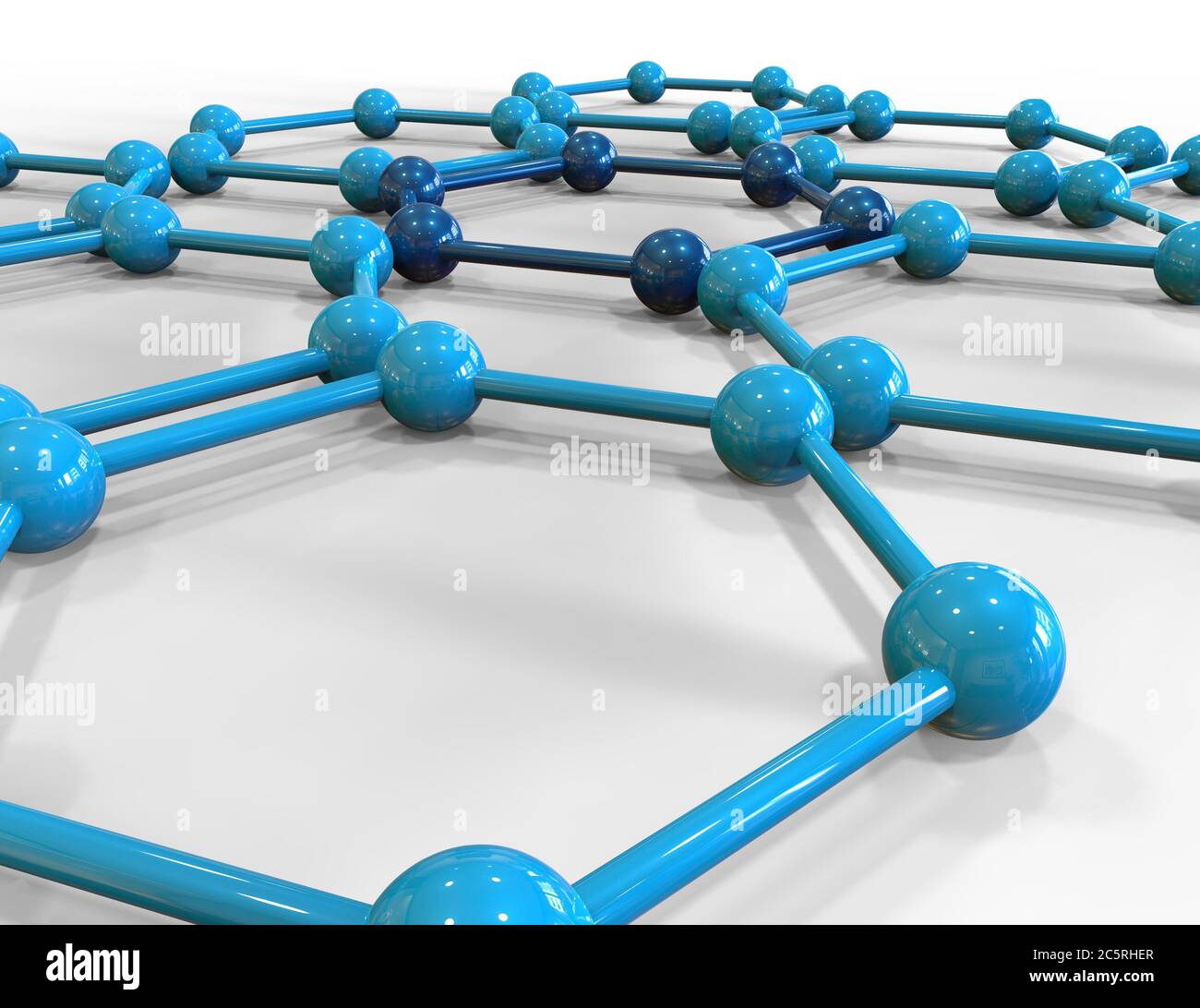 3d render illustration of molecular mesh structure isolated on white ...