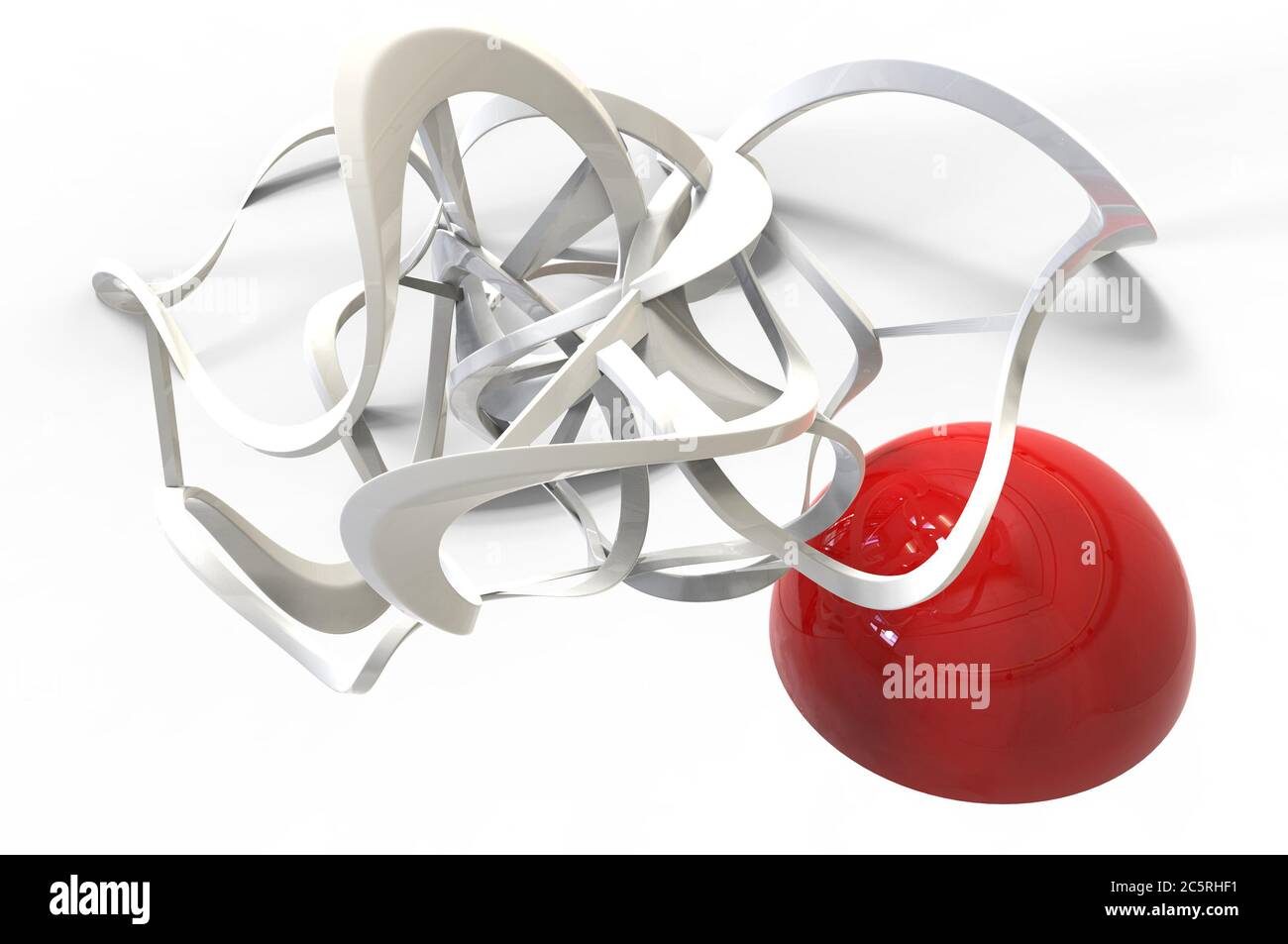 3d rendering of abstract organic looking geometry forms isolated on ...