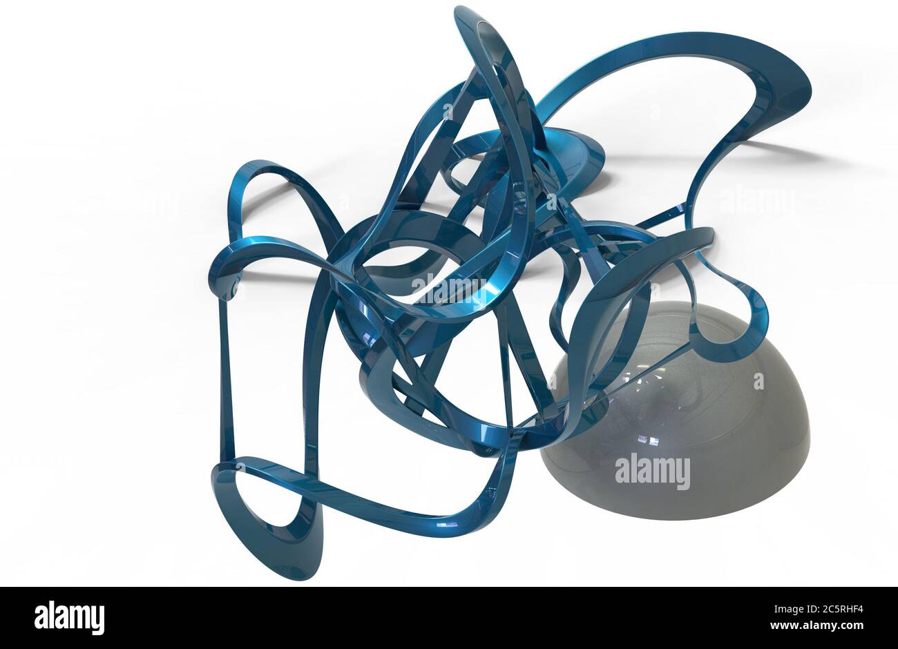 3d rendering of abstract organic looking geometry forms isolated on ...