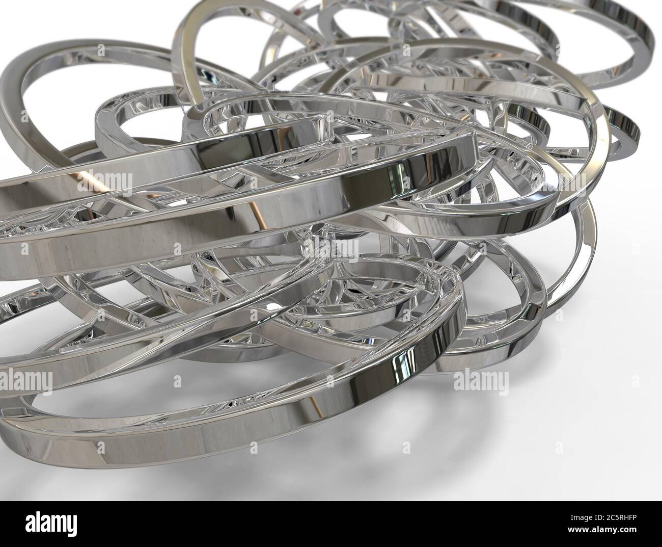 3d metal rings isolated on white Stock Photo - Alamy