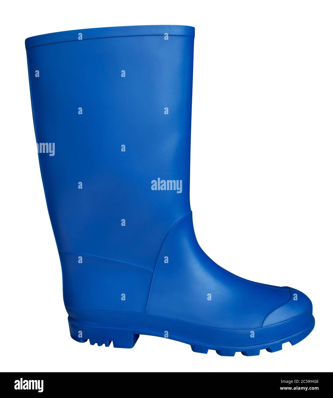 Blue rubber boot isolated on white. Clipping path included Stock Photo ...