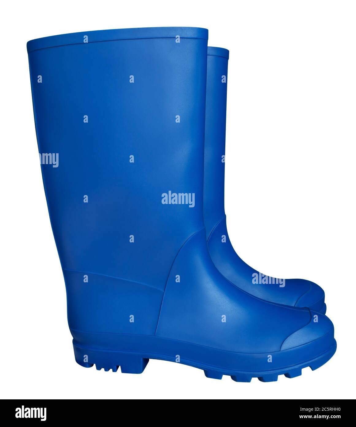 Blue rubber boots isolated on white. Clipping path included Stock Photo ...