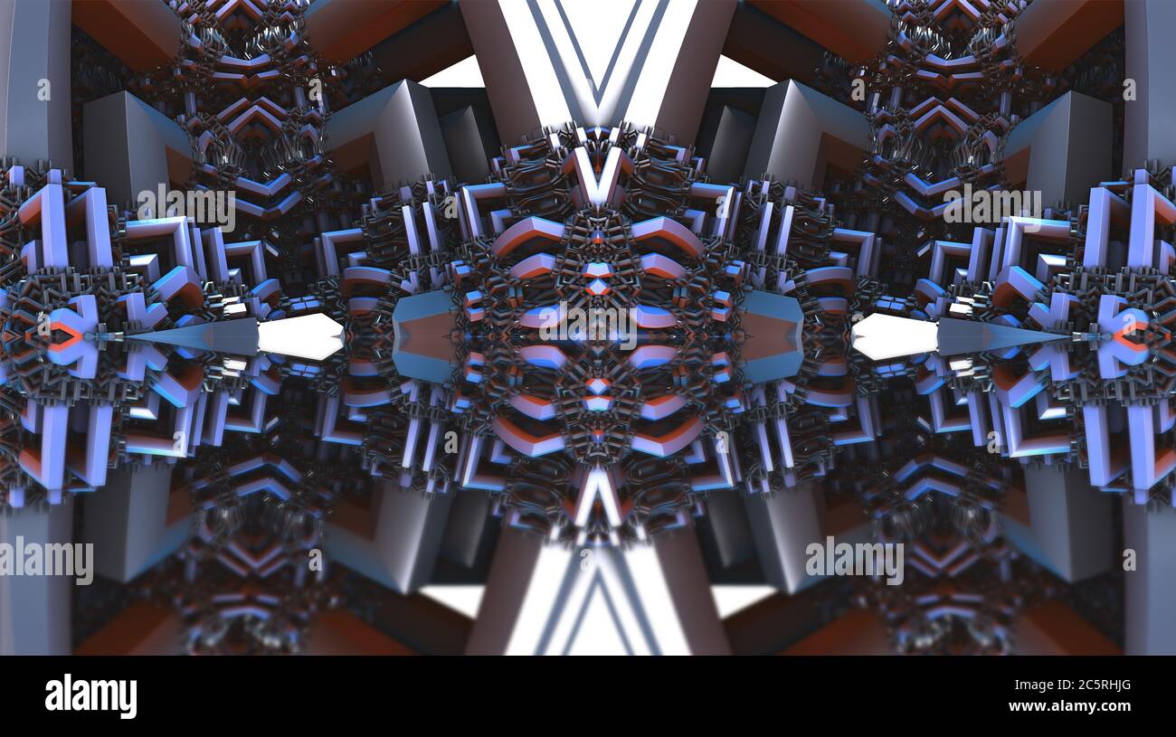 3d illustration of abstract geometric composition ,digital art works ...