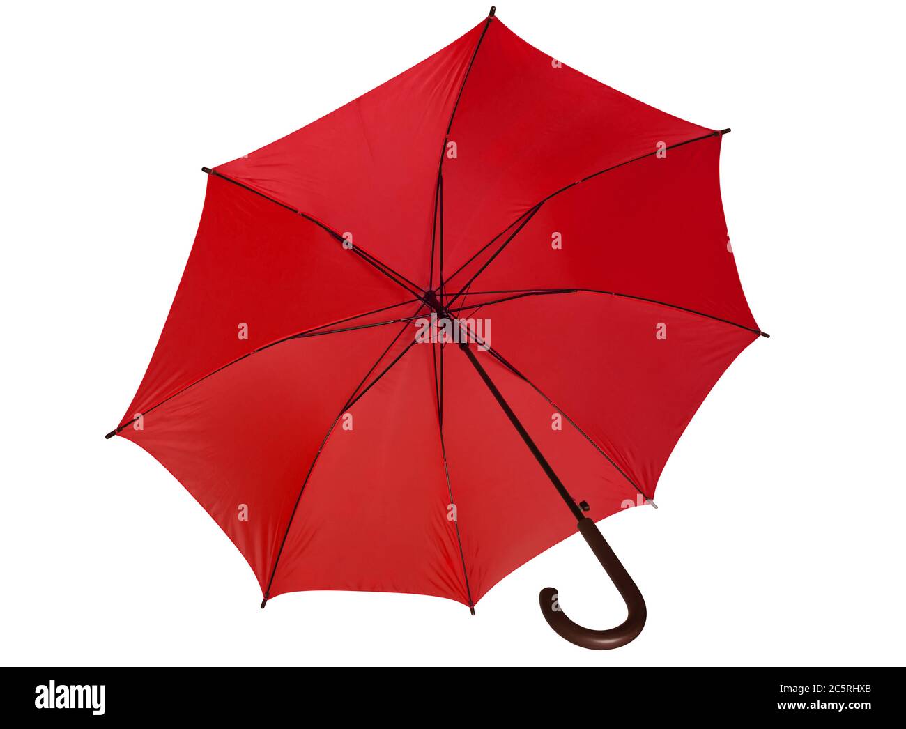 Open red umbrella isolated on white background. Clipping path included ...