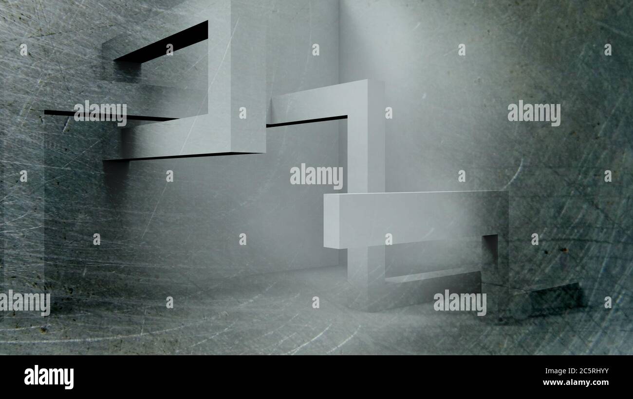 3d Abstract Architecture. 3d render illustration Stock Photo - Alamy