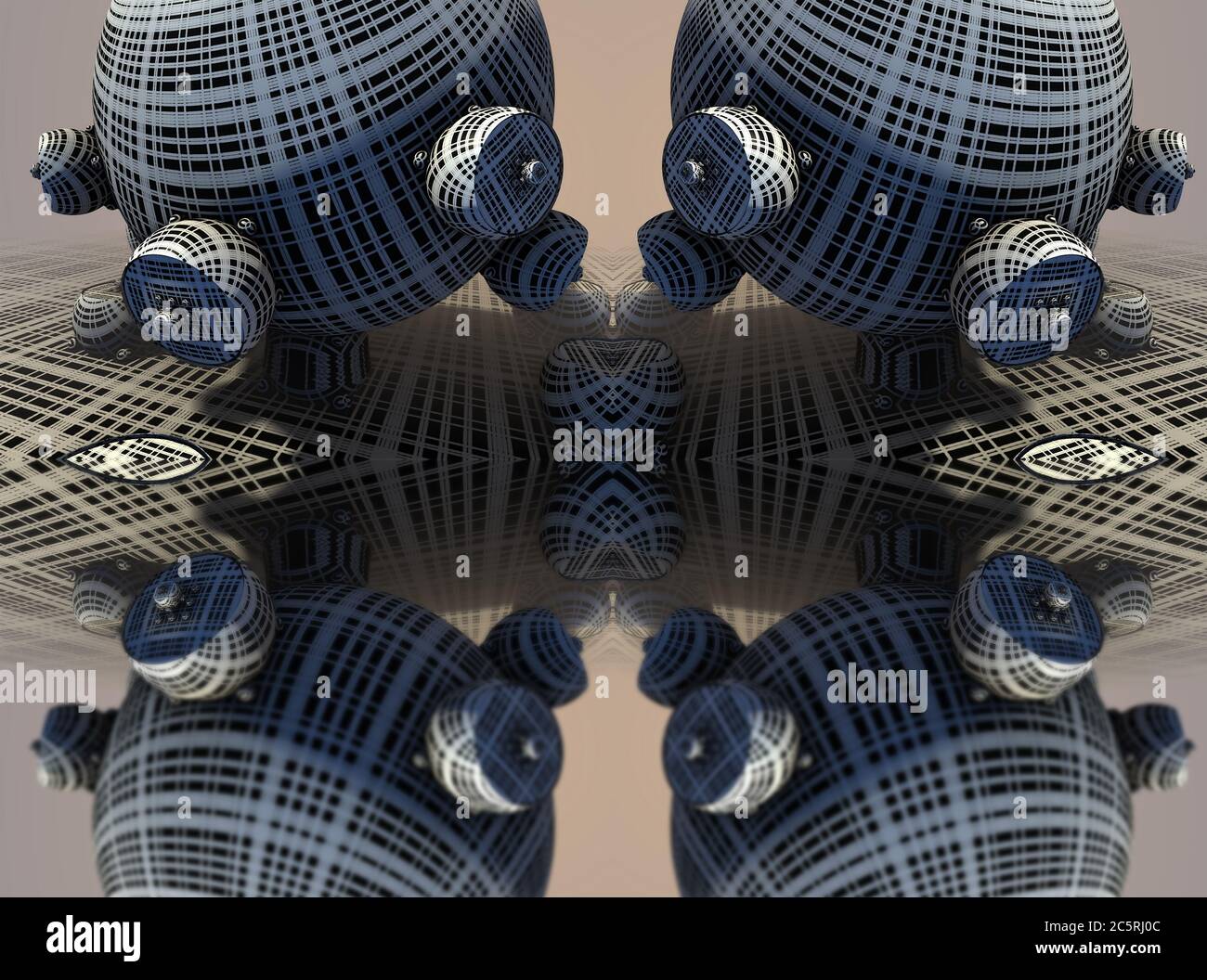 3d illustration of abstract geometric composition ,digital art works ...