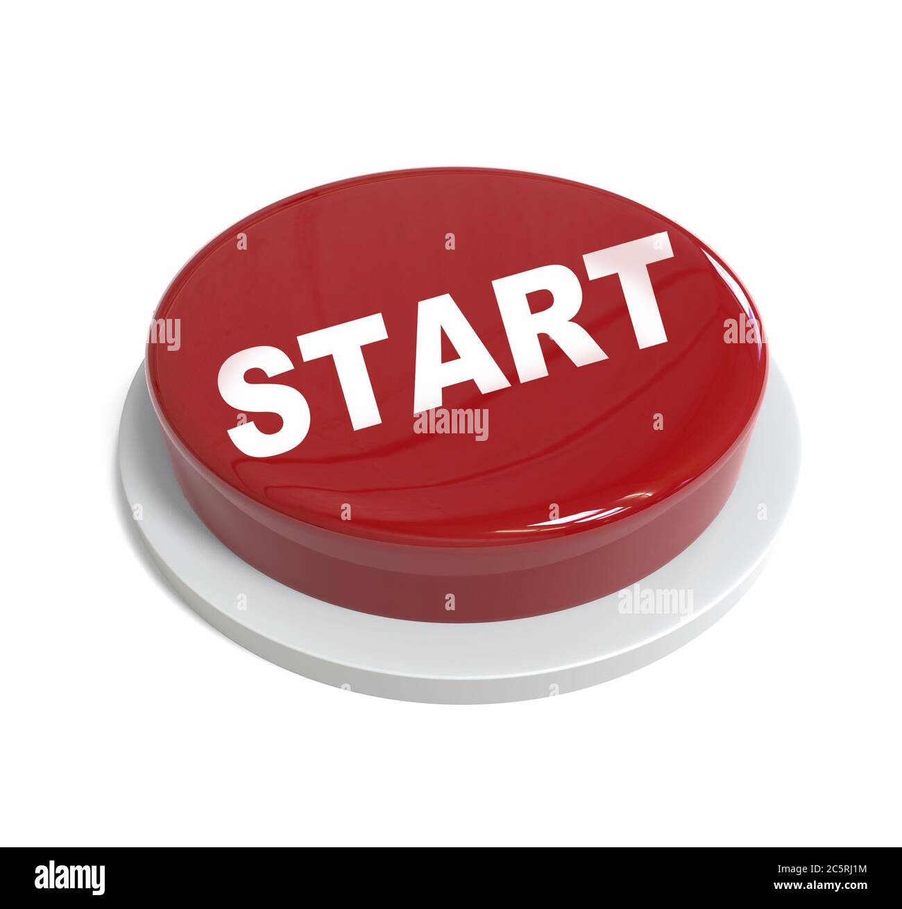 3d rendering of a red button with easy start written on it isolated on ...