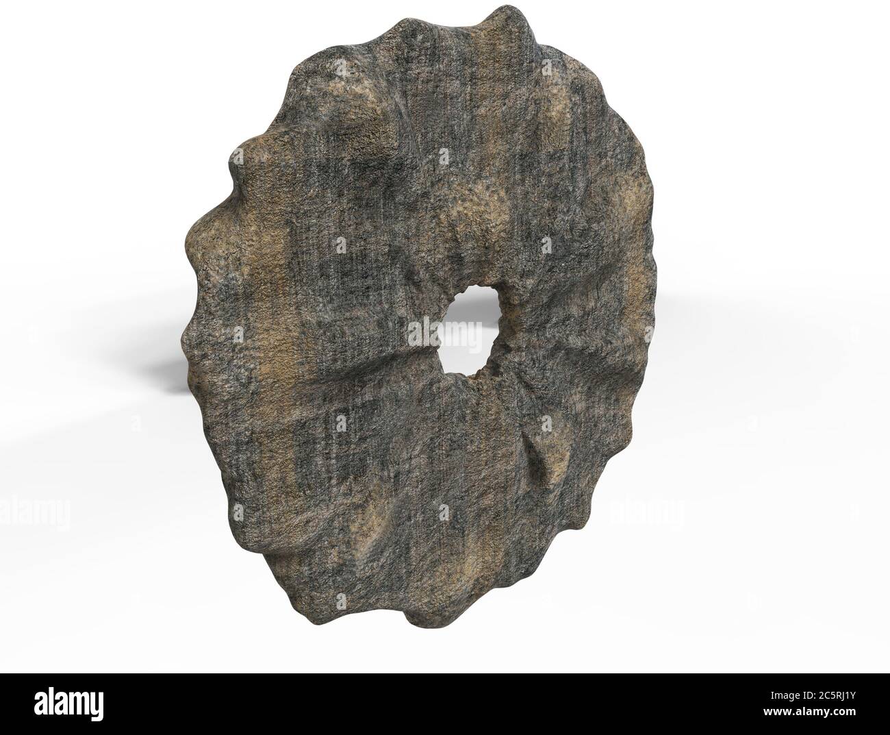 3d render of stone wheel isolated on white background Stock Photo - Alamy