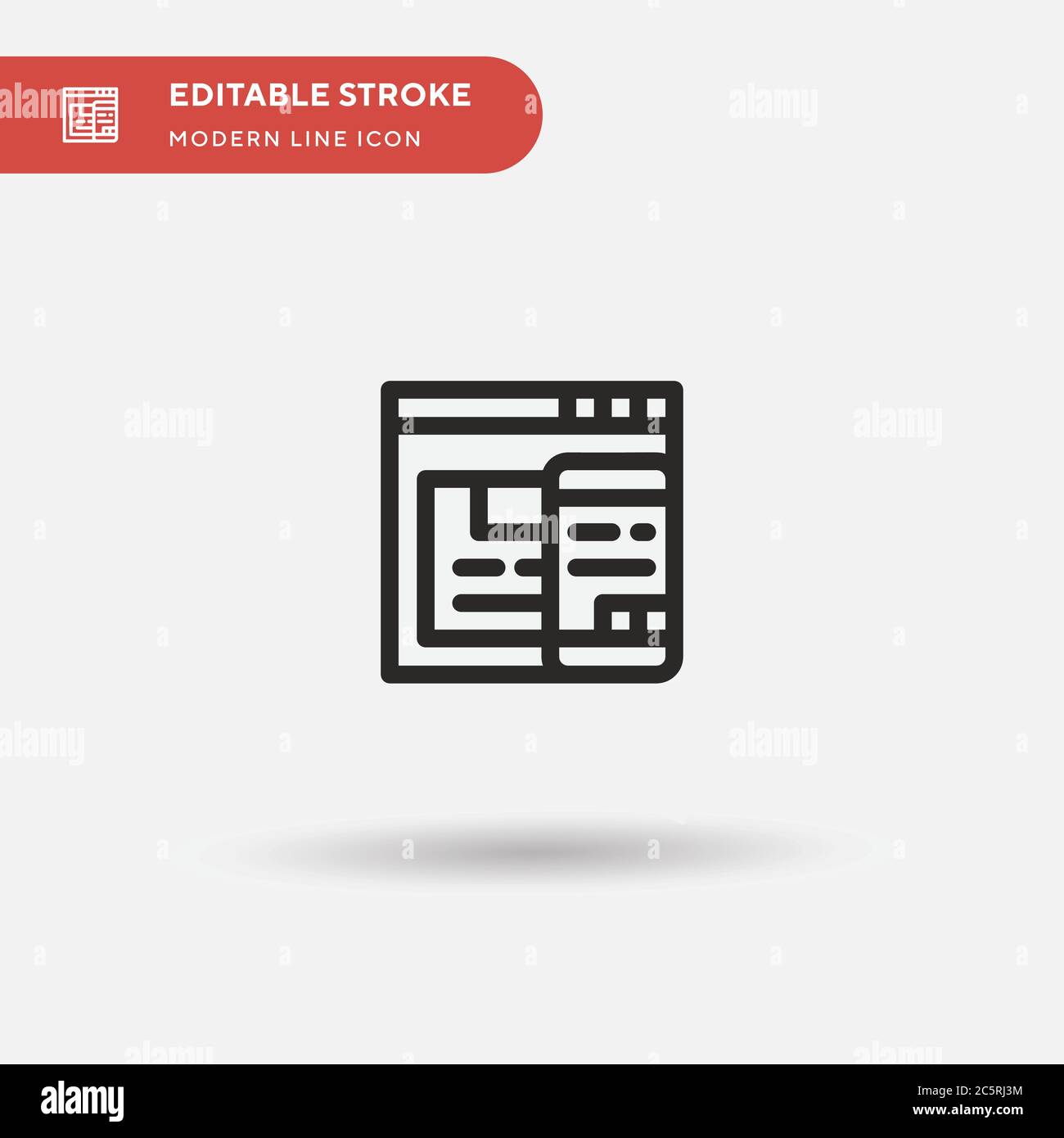 Tabs Simple vector icon. Illustration symbol design template for web ...