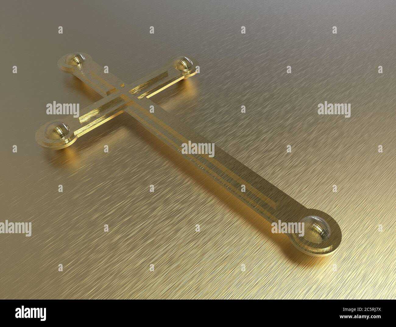 Modern gold cross icon high resolution on golden background - 3d render ...