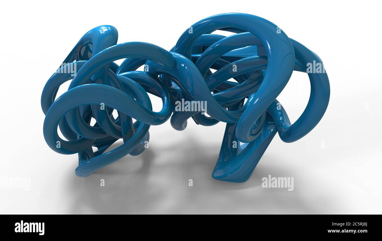 3d rendering of abstract organic looking geometry forms isolated on ...