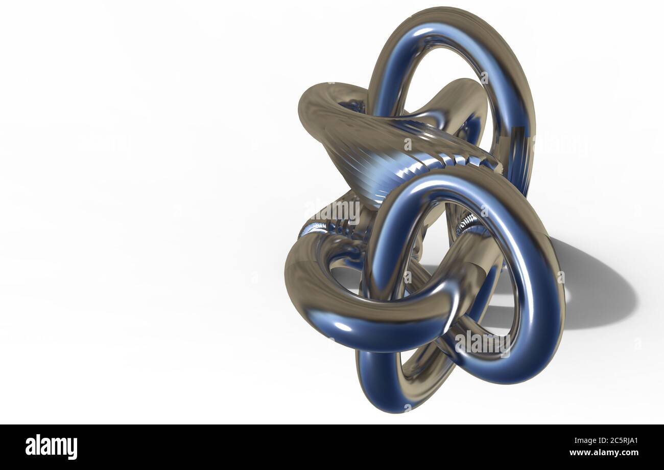 3D render of torus knot made from plastic Stock Photo - Alamy